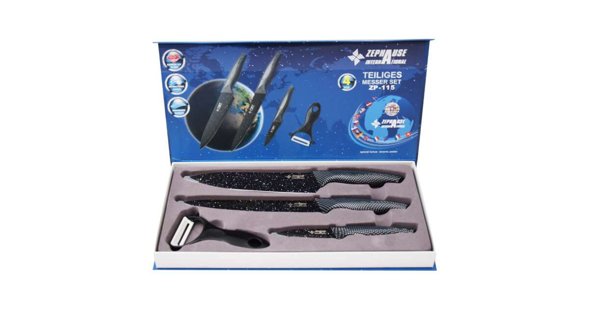 Zephause 3 részes kerámia késkészlet és hámozó (ZP-115) | Pepita.hu