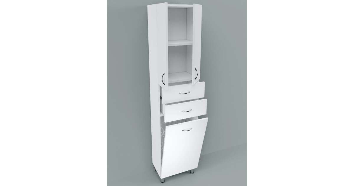 STANDARD 45 cm széles szennyestartós álló fürdőszobai magas szekrény ...