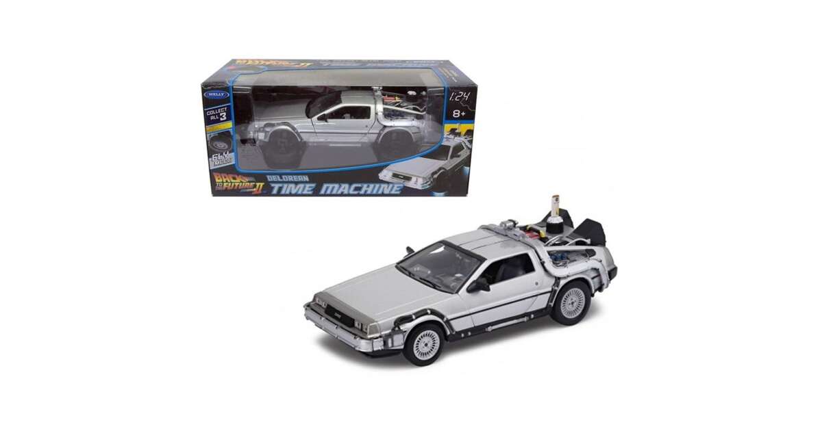 Delorean 1983 Back to the future II Fly mode modellautó 1:24 | Pepita.hu