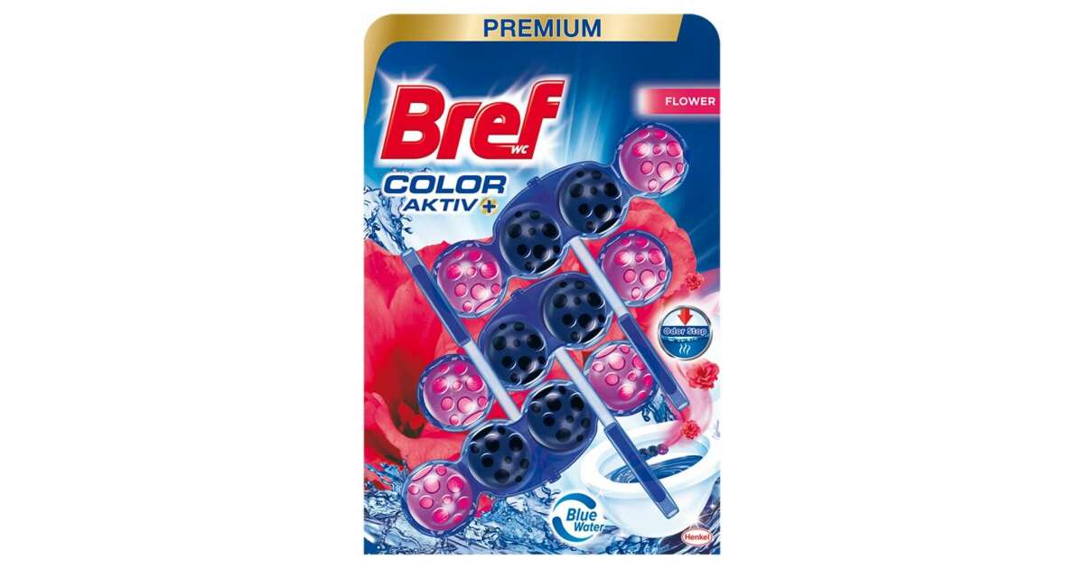 Bref Blue Aktiv WC frissítő Fresh Flowers 9x(3x50g) | Pepita.hu