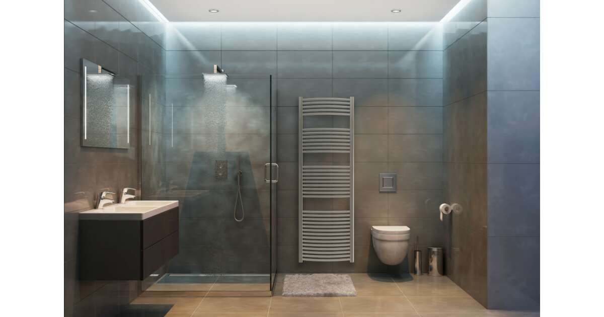 Schafer törölközőszárító radiátor 60 x 180 cm - íves (króm) | Pepita.hu