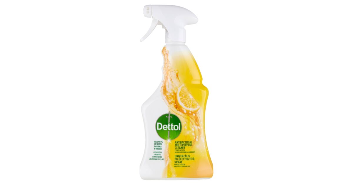 Dettol Power&Fresh Lemon&Lime Universal Surface Cleaner Spray 500ml ...
