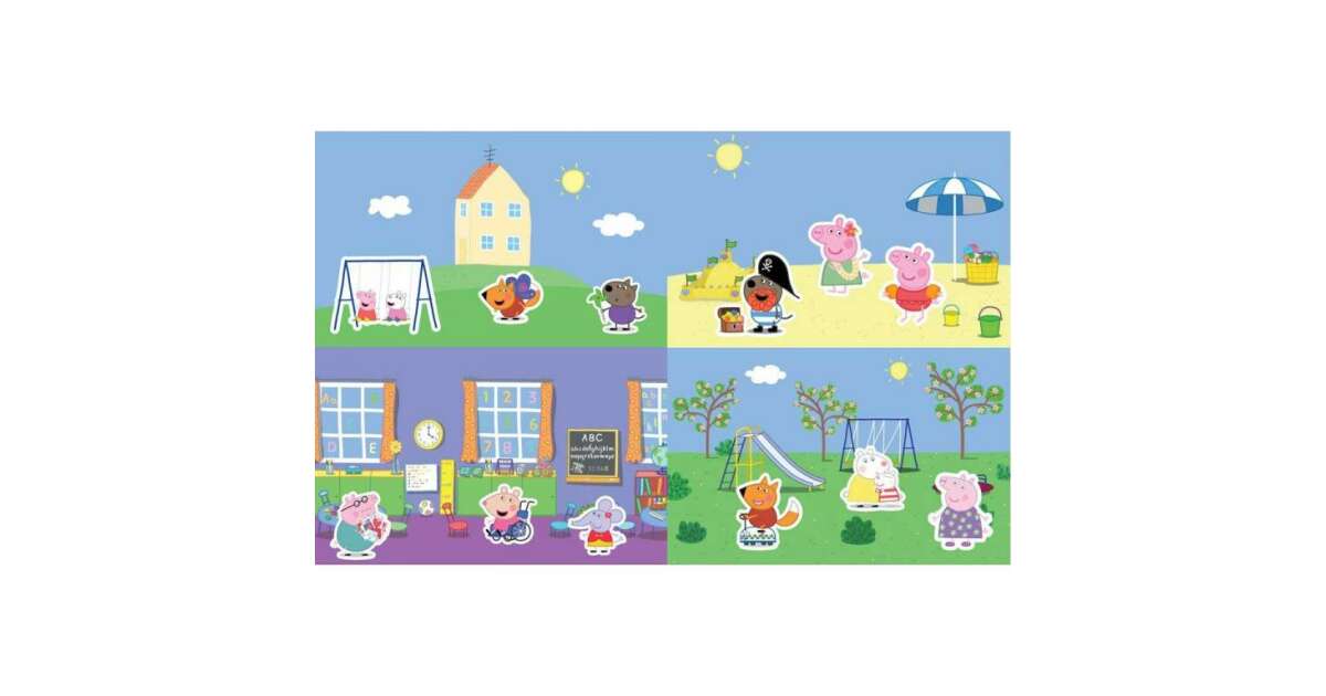 Luna: Peppa Malac matrica szett 140db matricával és 4db háttérképpel ...