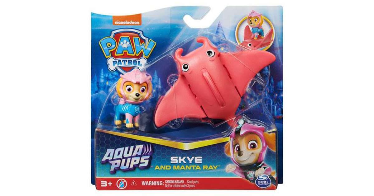 Mancs Őrjárat - Aqua Pups: Hero Pups Aqua Skye figura rájával - Spin Master | Pepita.hu