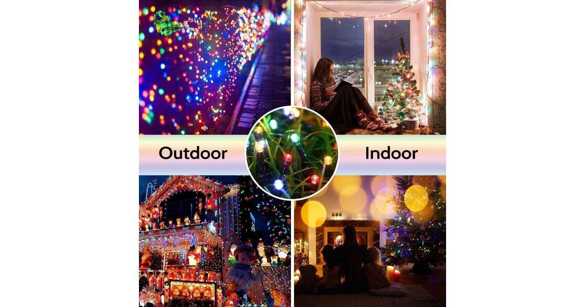 IdeallStore® karácsonyi installáció, Jolly Spirit, fényjáték, többszínű ...