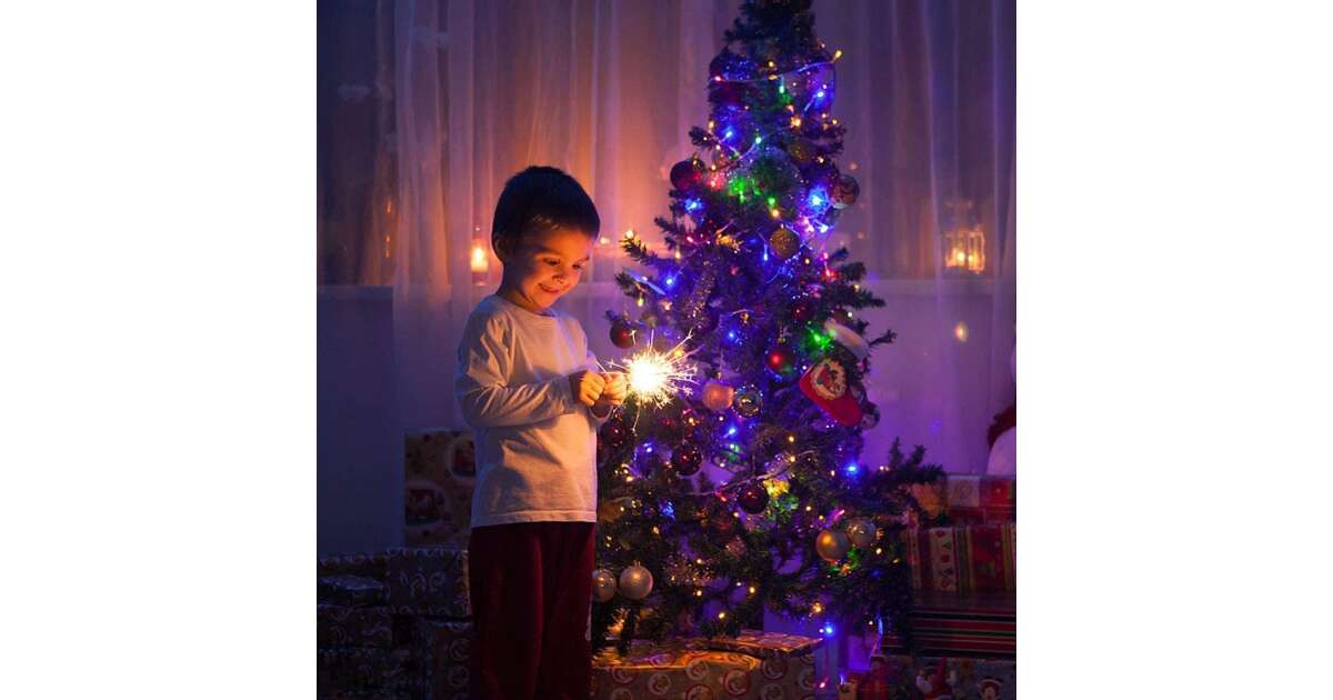 IdeallStore® karácsonyi installáció, Jolly Spirit, fényjáték, többszínű ...