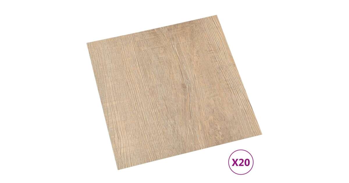 vidaXL 20 db barna öntapadó PVC padlólap 1,86 m² | Pepita.hu
