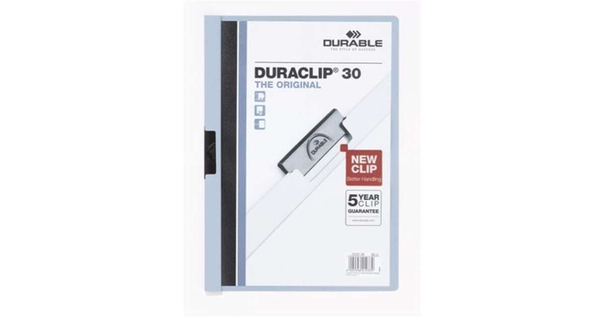 Durable Duraclip A4 30lapos világoskék clip-mappa | Pepita.hu