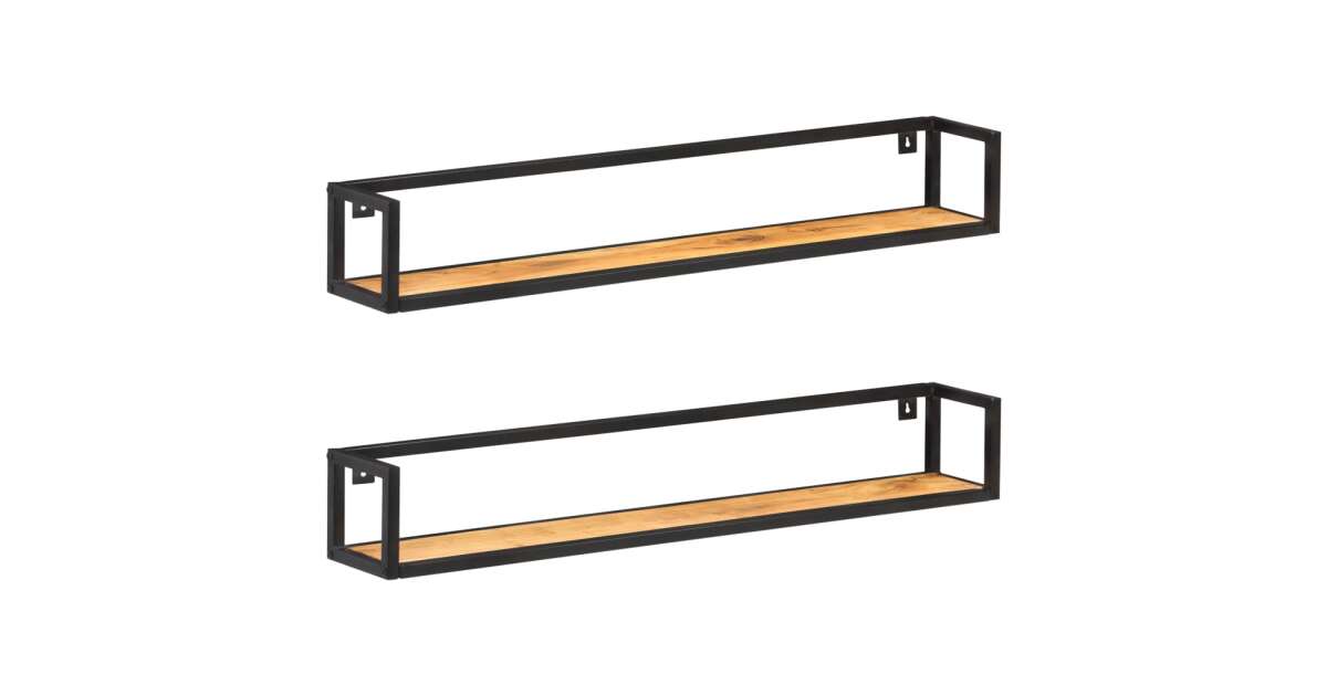 Fa Fali Polc Szett - Ipari Stílus - 120 cm - 2 db | Pepita.hu
