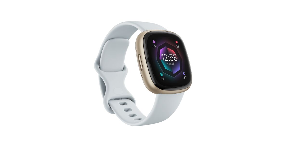 FITBIT Sense 2 okosóra (Blue Mist / Soft Gold Aluminium) | Pepita.hu