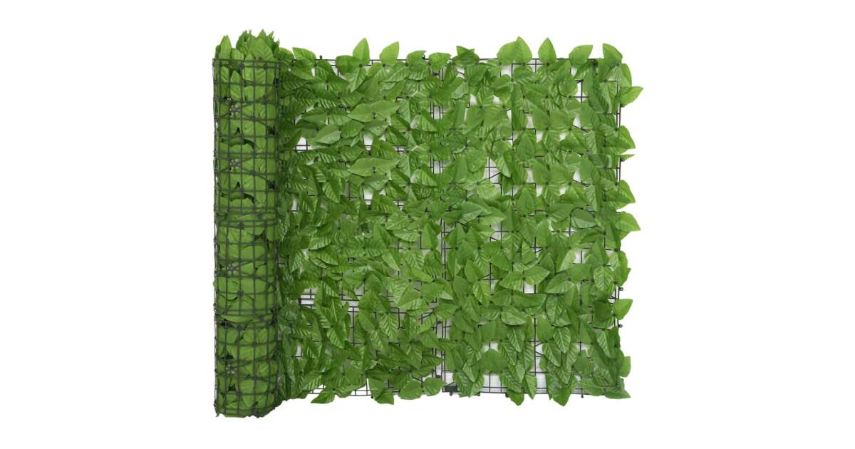 vidaXL zöld leveles erkélyparaván 400 x 100 cm | Pepita.hu