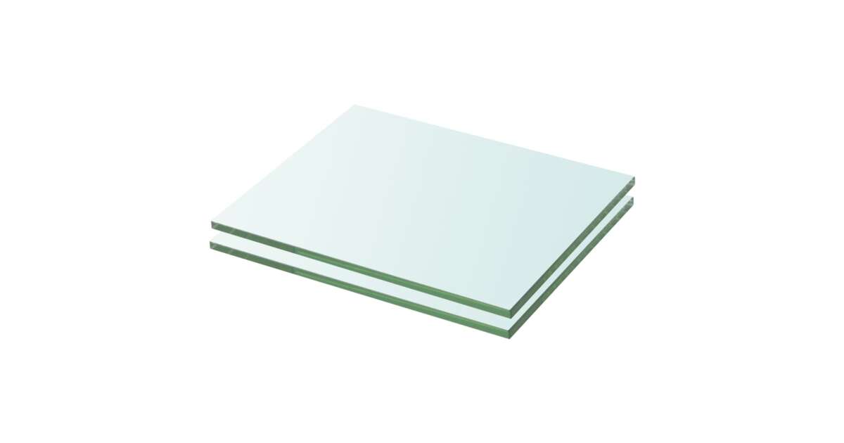 vidaXL 2 db átlátszó üveg paneles polc 20 x 20 cm | Pepita.hu