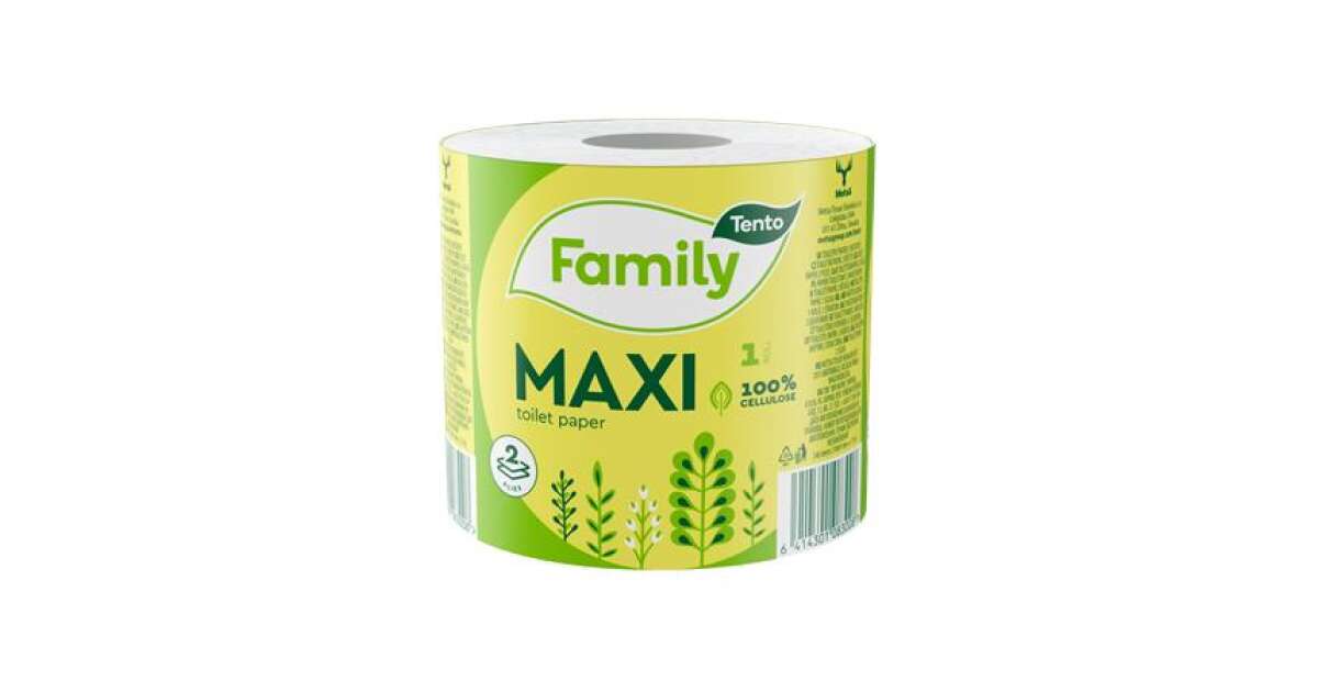 TENTO Toilet paper, 2-ply, 64 rolls, TENTO, Family Maxi | Pepita.com