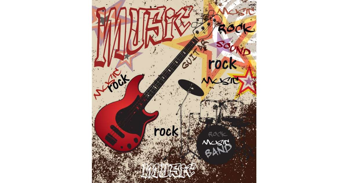 Rock Zene Poszter Tapéta - Vlies - 225x250 cm | Pepita.hu