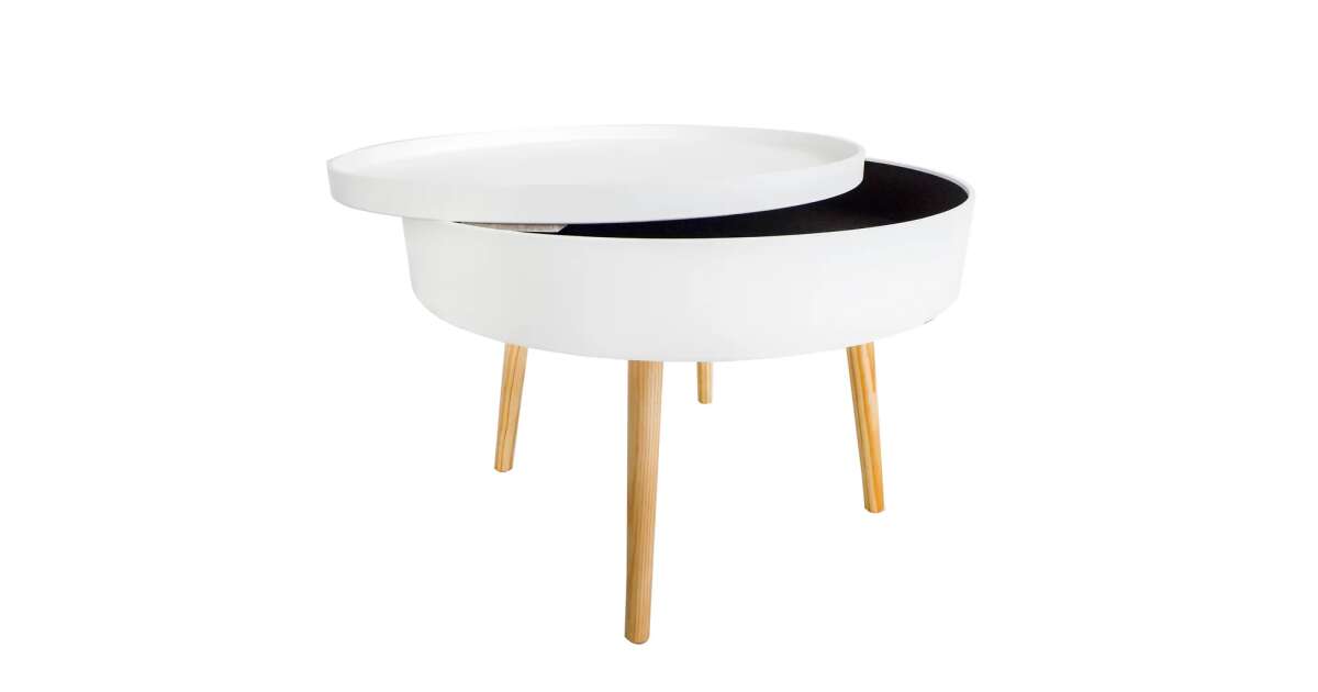 Round coffee table with storage 60cm | Pepita.com