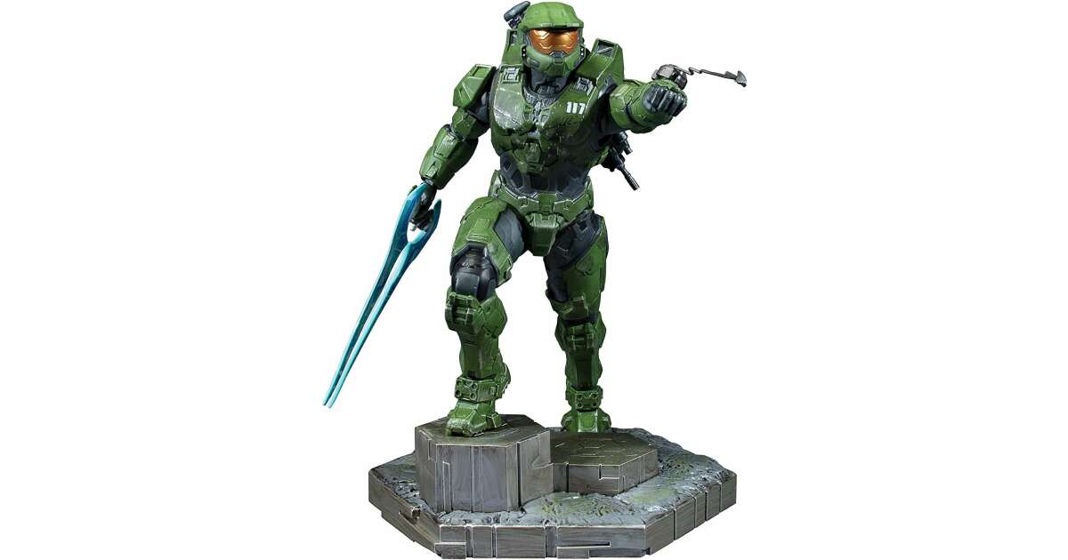 Halo Infinite Master Chief w/ Grappleshot (10" PVC) Statue /Figures ...