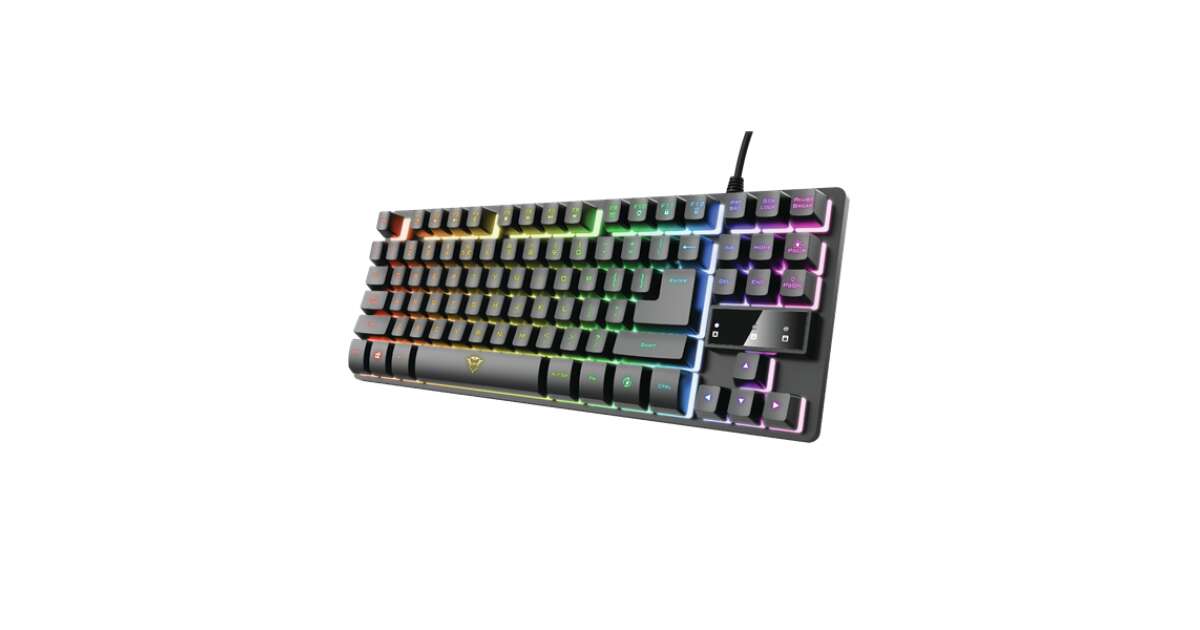Trust Billentyűzet Gamer - GXT 833 Thado (RGB LED háttérvilágítás; TKL ...