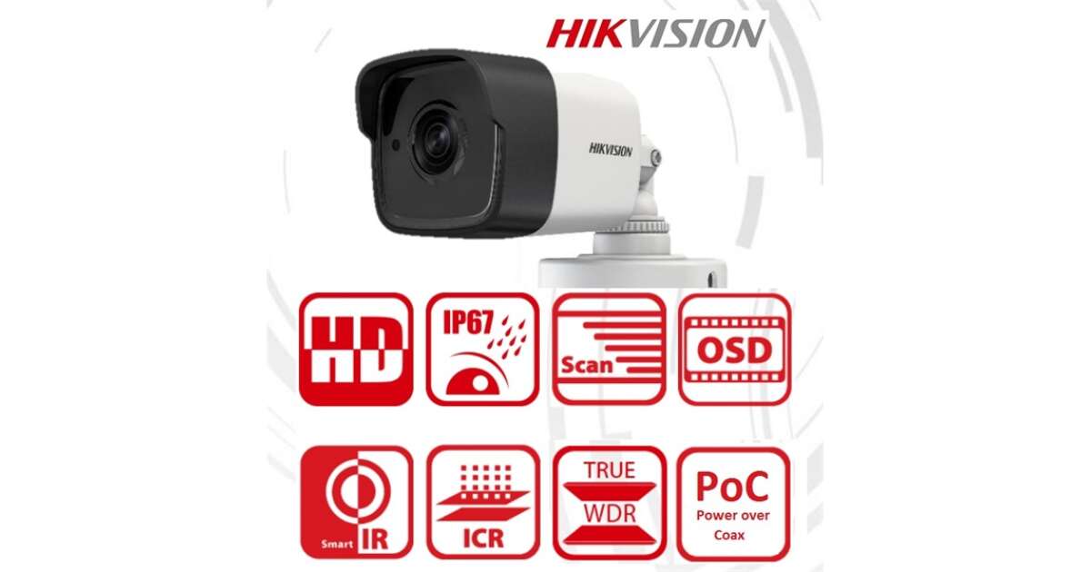 Hikvision Analóg csőkamera - DS-2CE16D8T-ITE (2MP, 2,8mm, kültéri ...