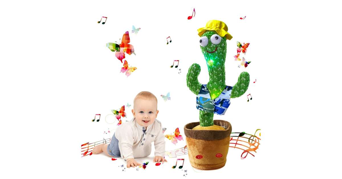 Táncoló kaktusz, gyerekjáték, ismétli, amit mondasz / plüss anyag ...