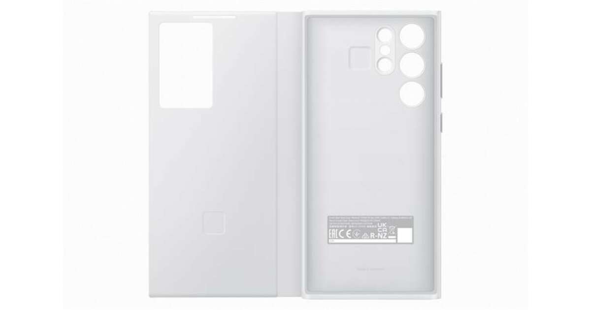 Samsung védő tok Galaxy S22 Ultra, Smart Clear View Cover, fehér ...