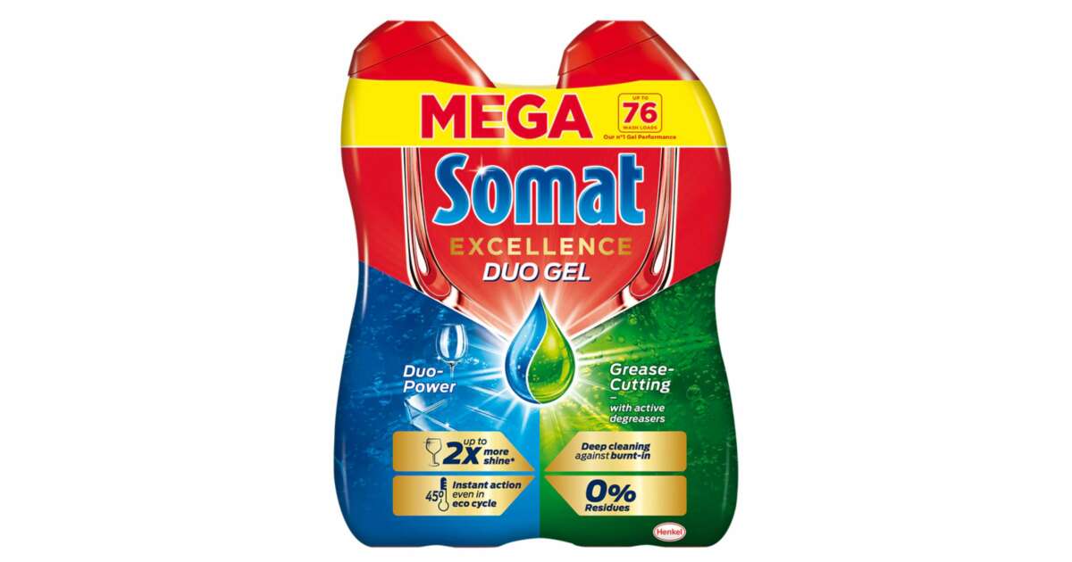 Somat Excellence DuoGel GreaseCutting Mosogatógél 280 mosogatás | Pepita.hu