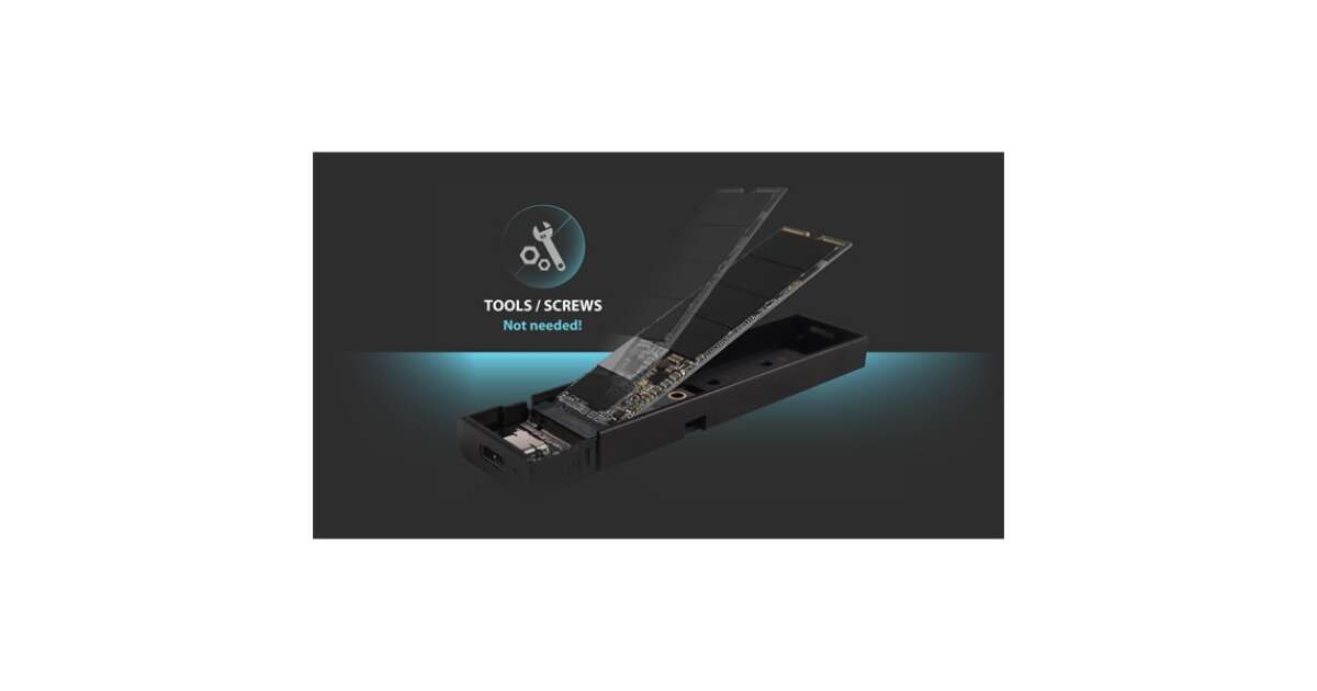 Silicon Power Külső SSD ház - PD60 (M.2 PCIe NVMe SSD / M.2 SATA SSD ...