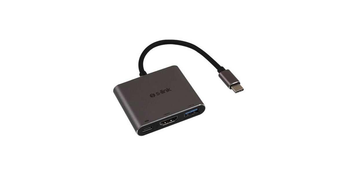 S-Link USB Hub - SW-U515 (Bemenet: USB Type-C, Kimenet: HDMI, USB, USB ...