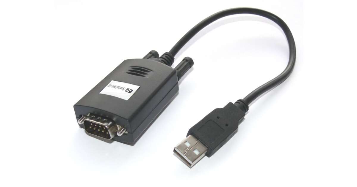 Sandberg Kábel Átalakító - USB to Serial Link (fekete; USB bemenet ...