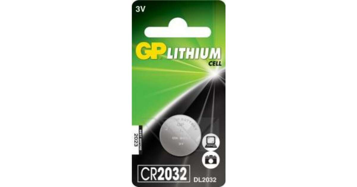GP CR2032 1db/blister Lithium gombelem alaplapba (20 x 3,2mm) | Pepita.hu