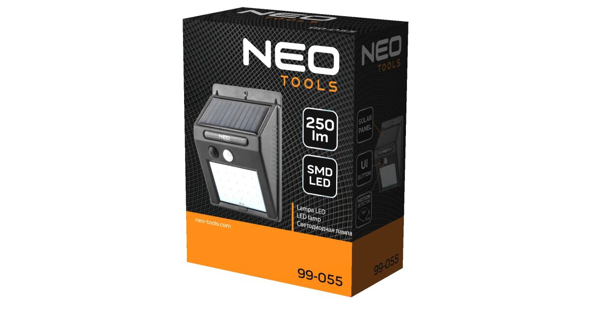 Neo Tools 99-055 Reflektor napelemes fali 20 SMD LED 200lm | Pepita.hu