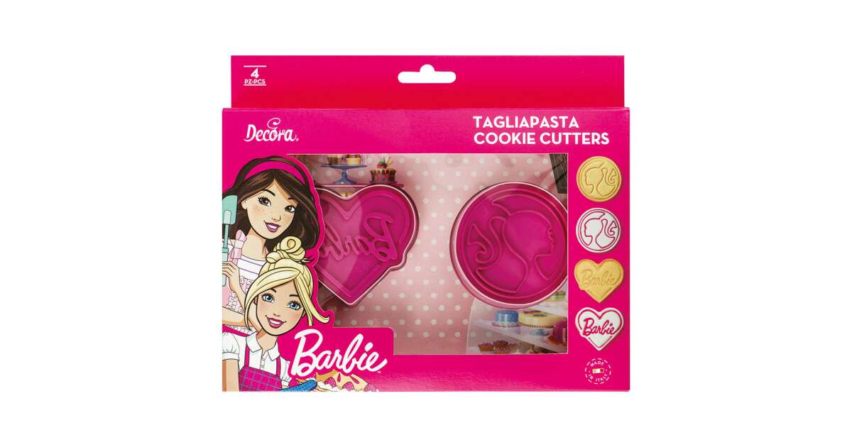 Decora Barbie kiszúró szett nyomdával, műanyag, 2 db-os | Pepita.hu