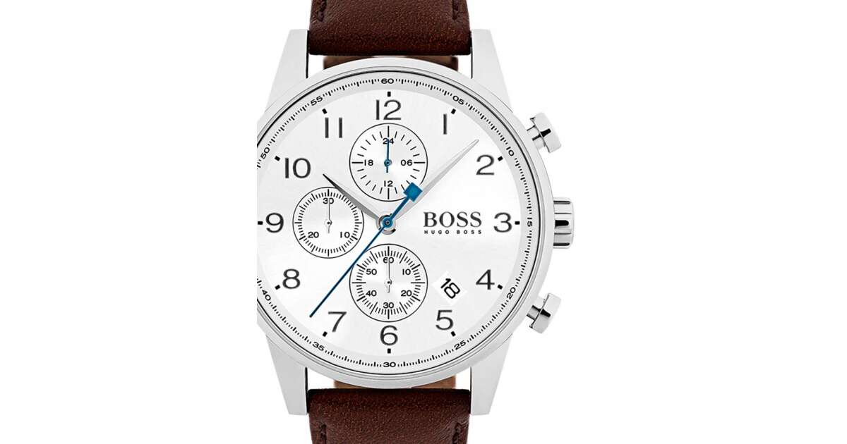 Hugo Boss férfi Karóra bőr szíjjal #fehér-barna (1513495) | Pepita.hu
