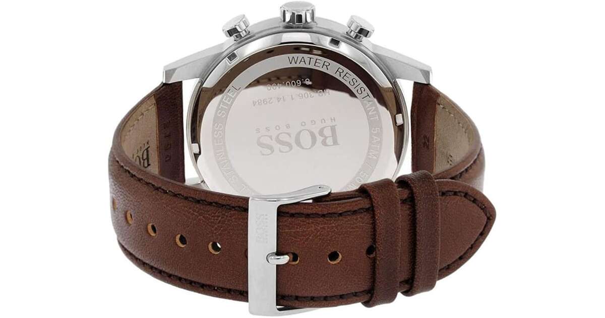 Hugo Boss férfi Karóra bőr szíjjal #fehér-barna (1513495) | Pepita.hu