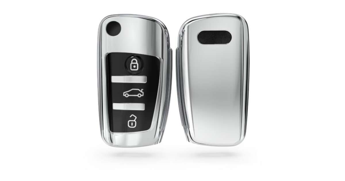 Husa Cheie Auto pentru Audi - 3 Butoane, Silicon, Silver, 48038.94 ...