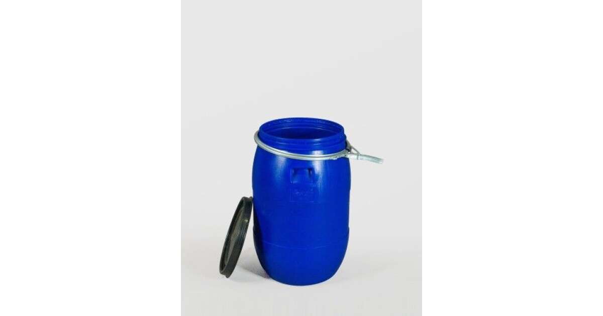 Bidon 85 litri, cu cerc metalic, Plastic Albastru | Pepita.com