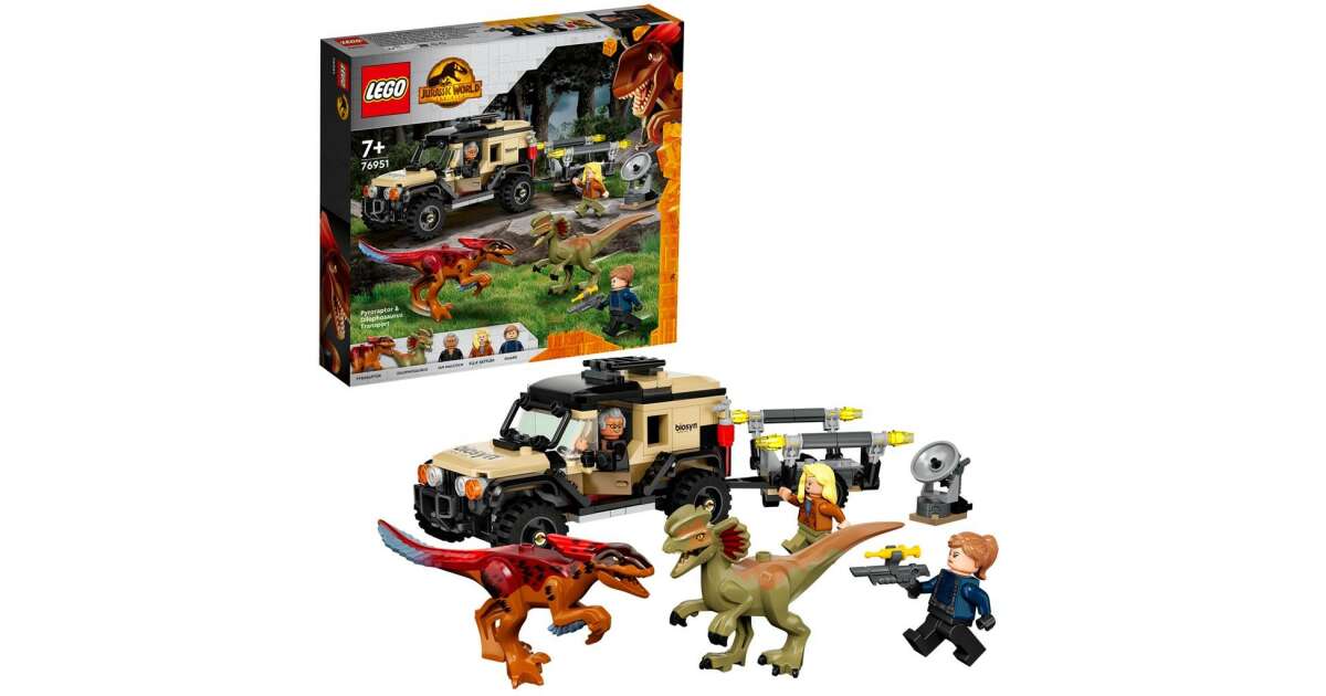 LEGO JURASSIC WORLD PYRORAPTOR ÉS DILOPHOSAURUS TRANSPORT 76951 | Pepita.hu