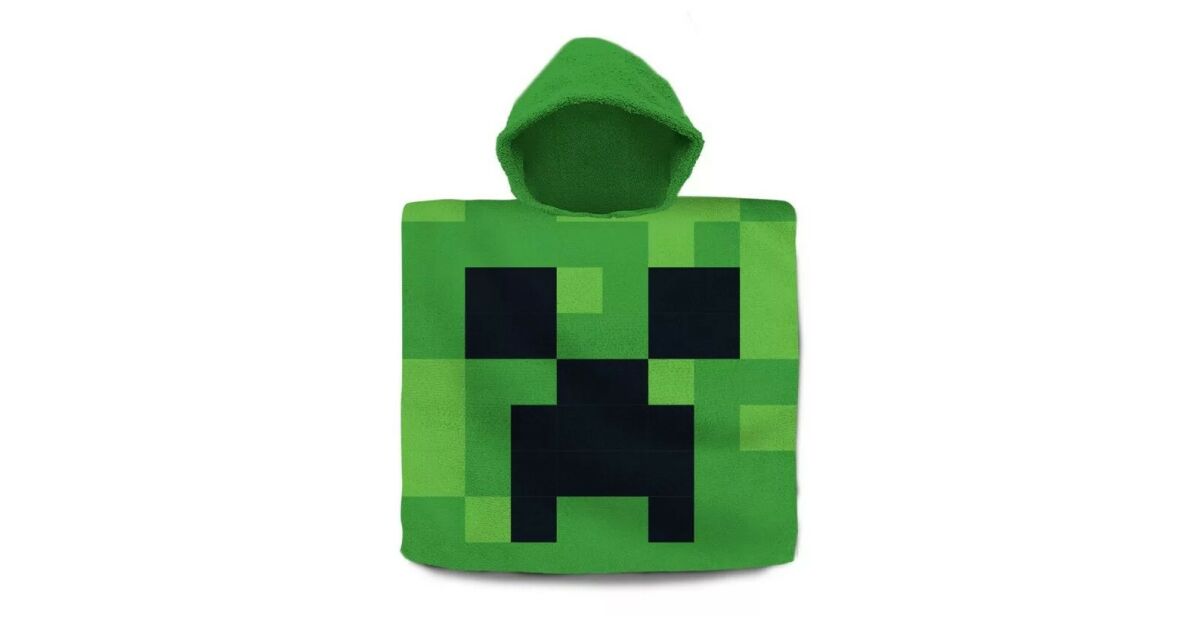 Minecraft Beach Towel Poncho 60x120 cm | Pepita.com