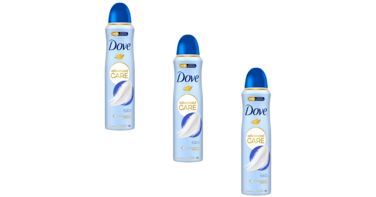 Dove Antiperspirant Aerosol Advanced Care Talco 3x150ml | Pepita.com