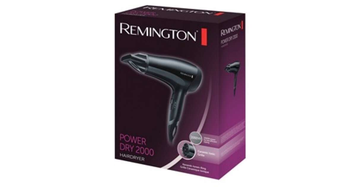 Remington D3010 Hajszárító, 3 hőmérséklet, 2 sebességfokozat, 2000 W ...