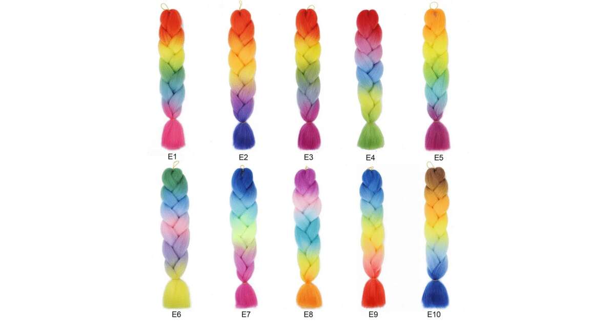 Extensii de păr AFRO CURCUBEU 5 CULORI E8 Kanekalon Ombre pentru ...