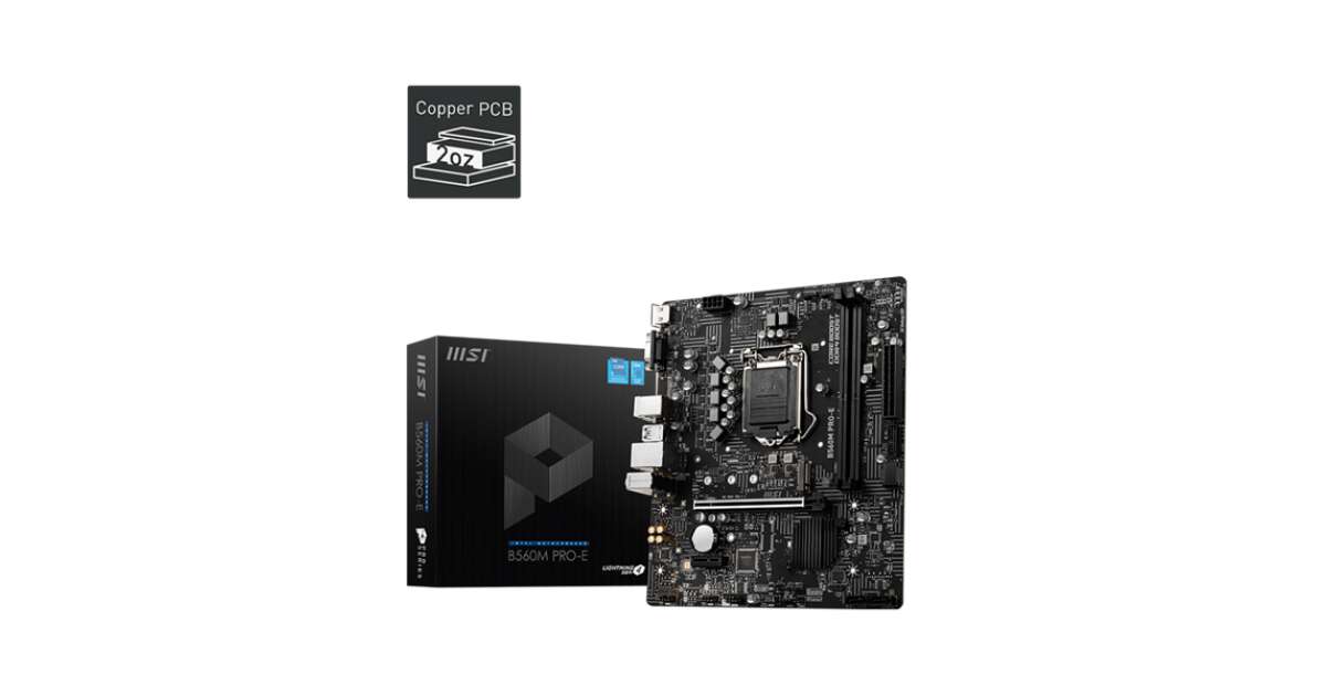 Msi alaplap s1200 b560m pro-e intel b560m, matx B560M PRO-E | Pepita.hu