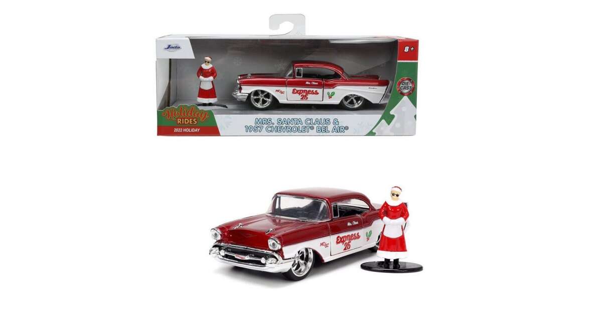 MRS. Santa Claus & 1957 Chevrolet Bel Air modell autó 1:32 | Pepita.hu