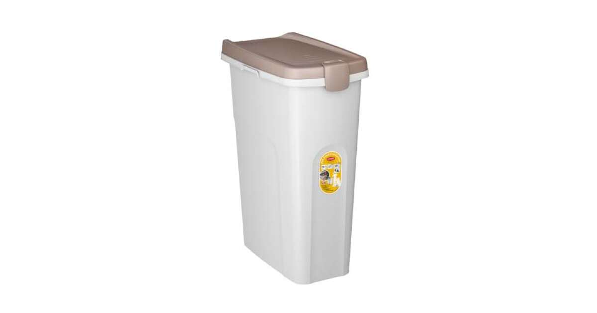 Zolux Recipient alimentar alb/maro deschis 40L/15kg (474348) | Pepita.com