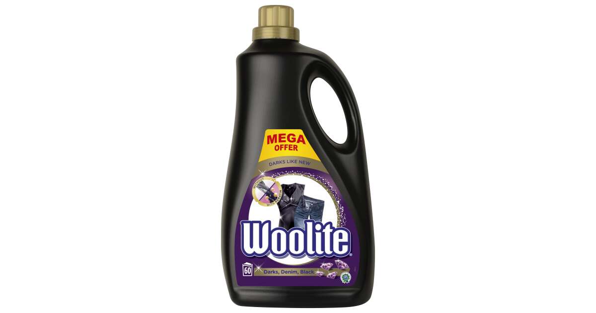 Woolite Darks, Denim, Black keratinos folyékony mosószer sötét ruhákhoz ...