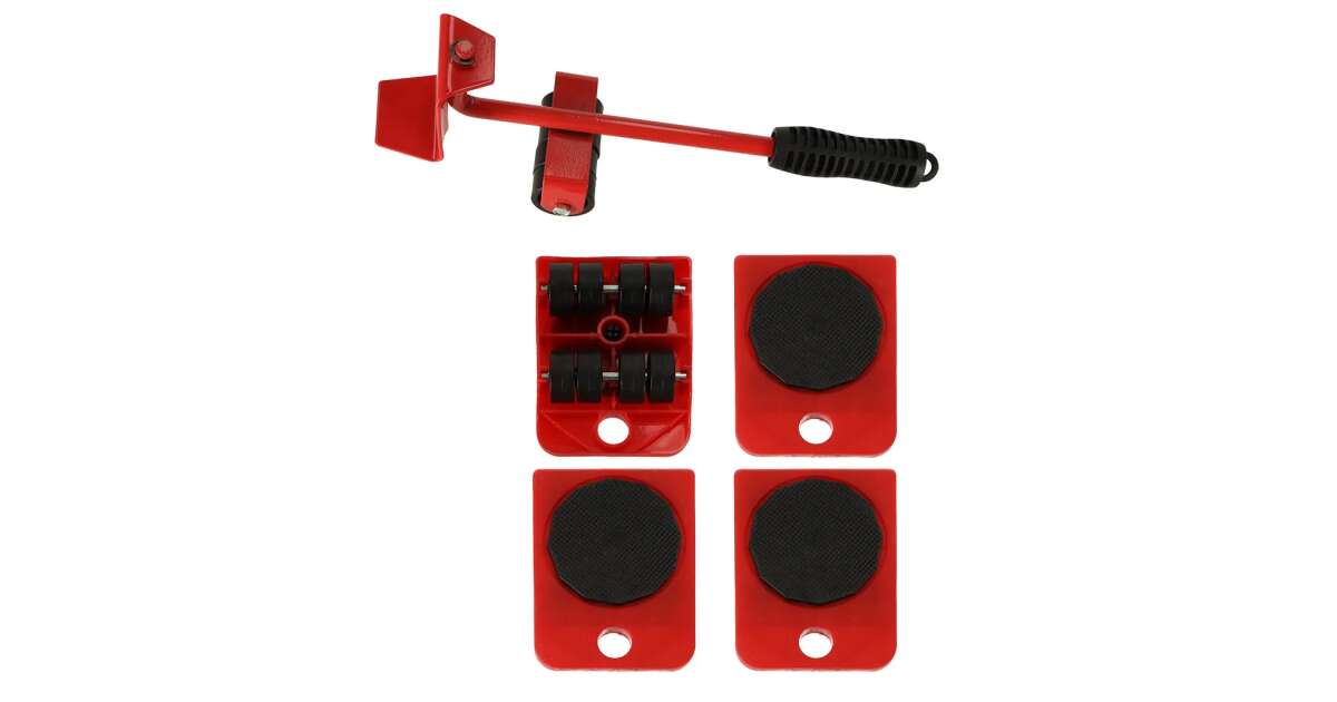 Furniture transport roller set with lift #red | Pepita.com