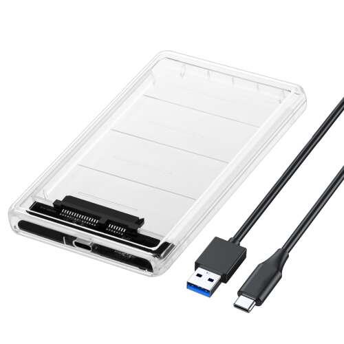 Külső merevlemez ház, USB 3.1, 2.5 SATA HDD, max. 5TB SSD/HDD-vel ...