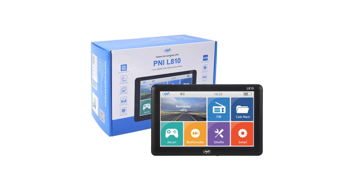 PNI L810 GPS Navigációs rendszer,7'' kijelző, 800 MHz, 256M DDR, 8GB ...