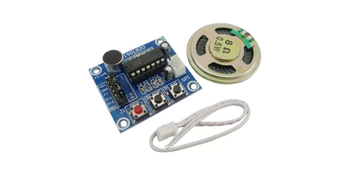 ISD1820 hangfelvevő/lejátszó modul+hangszóró | Pepita.hu