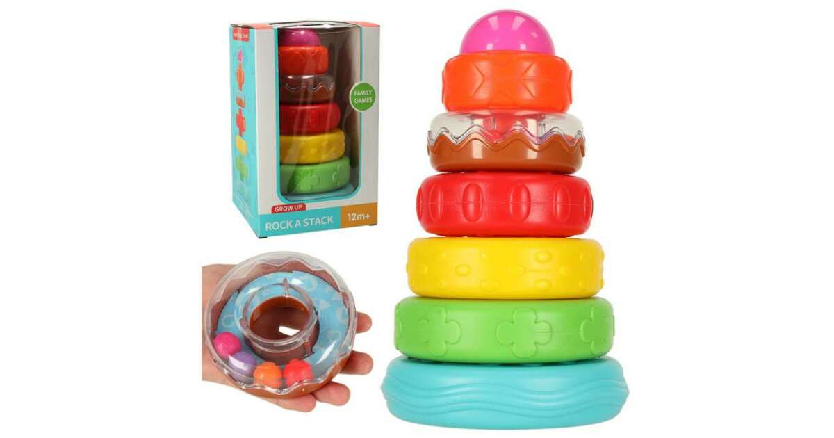 Pyramid Tower Educational Colorful Montessori Sensory Puzzle | Pepita.com