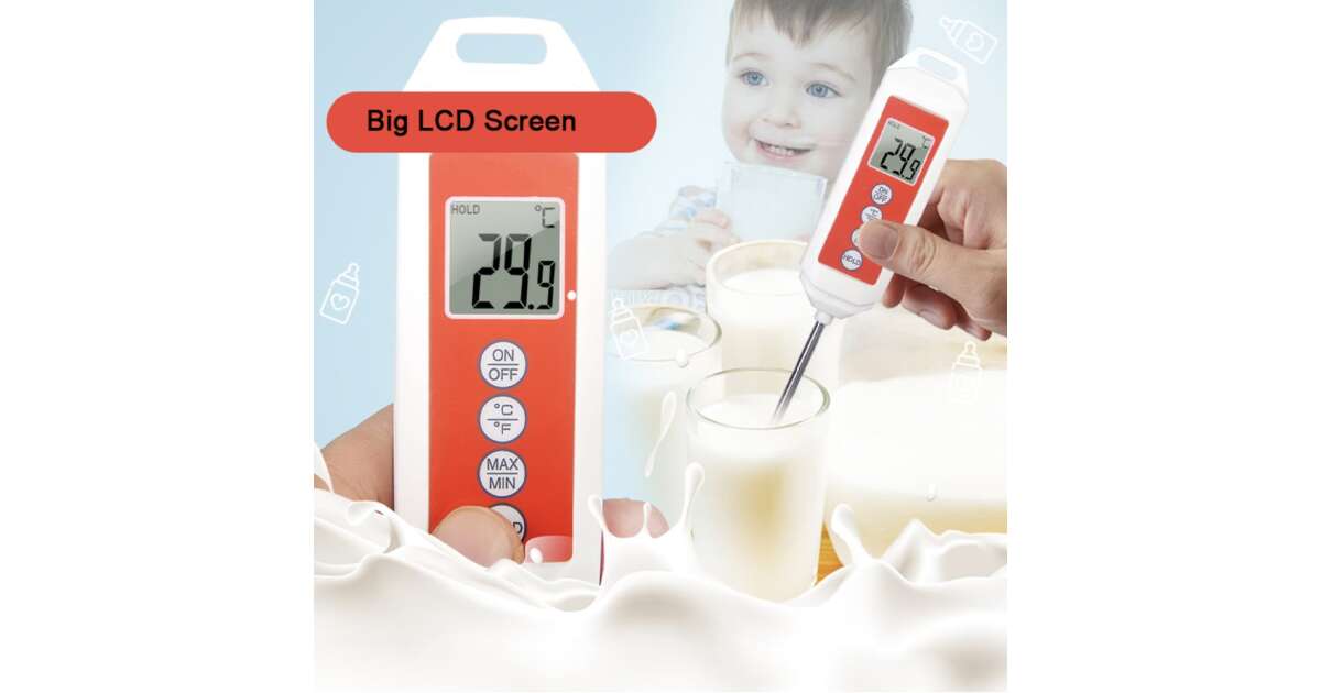 Termometru digital Pufo pentru bucatarie, lichide, alimente, lactate ...